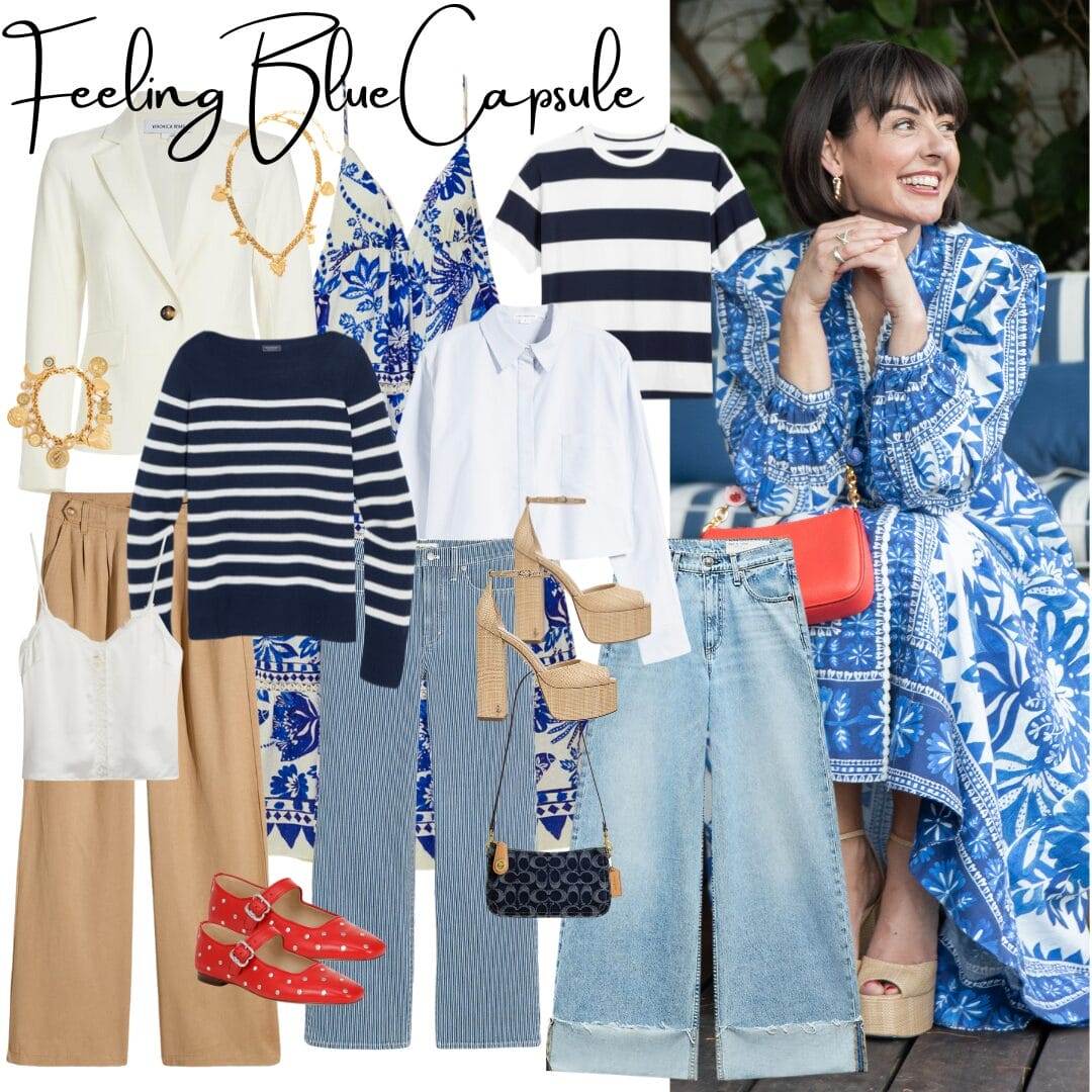 FEELING BLUE CAPSULE WARDROBE | 10 REINVENTED CLASSIC CLOSET ESSENTIALS ...